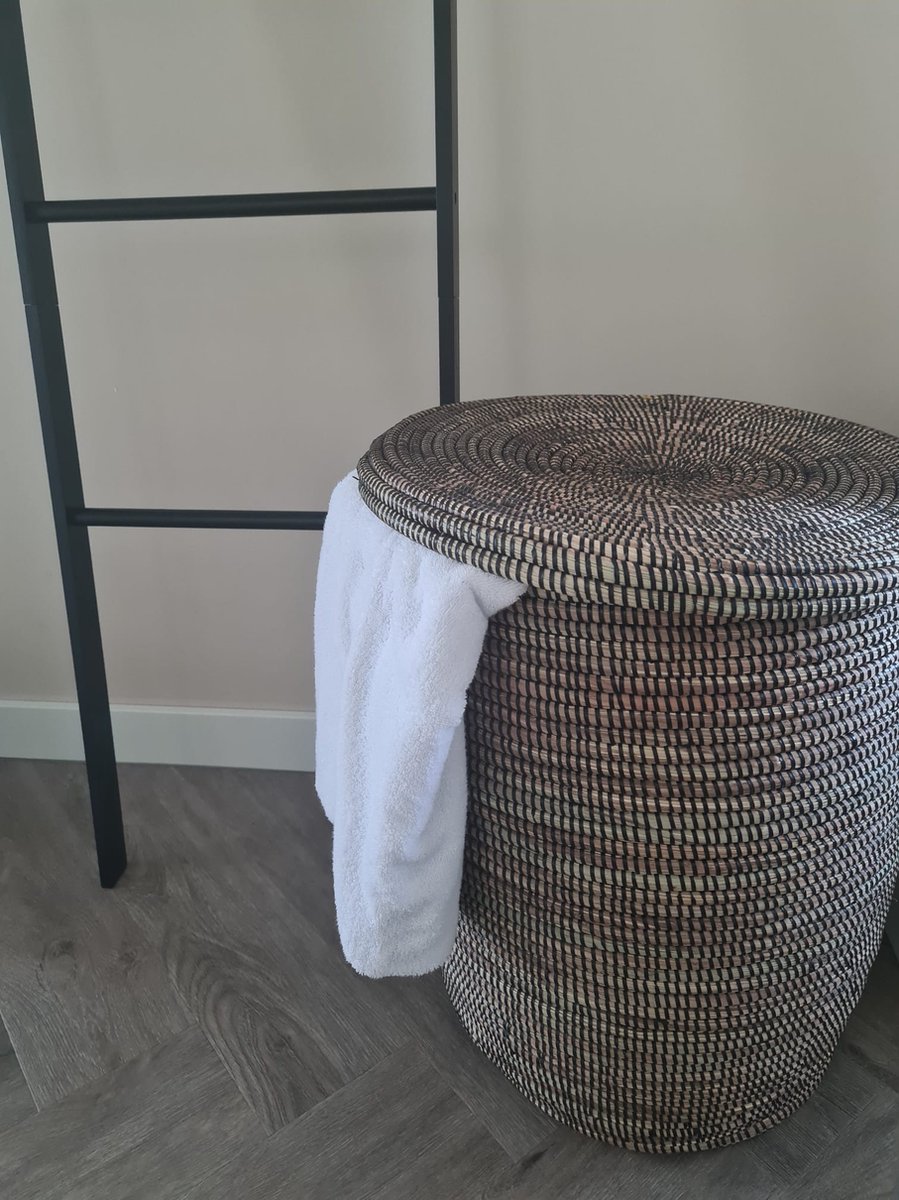 Wasmand zwart L / deken mand / decoratie mand / 55 cm hoog - 40cm breed ...