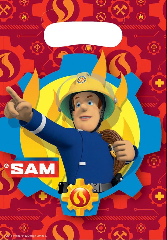 Brandweerman Sam Uitdeelzakjes Versiering 23cm 8st | bol.com