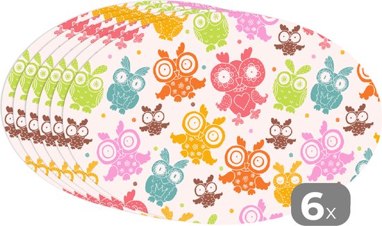 Placemats ovaal - Onderleggers - Ovale placemats - Patronen - Uil ...