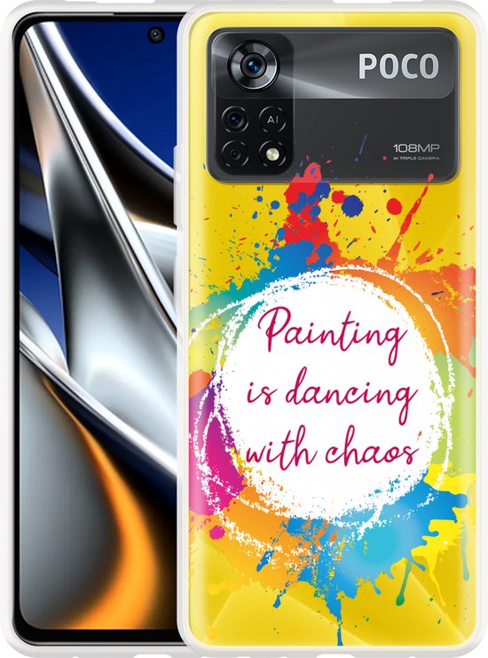 Cazy Hoesje geschikt voor Poco X4 Pro - Painting | bol