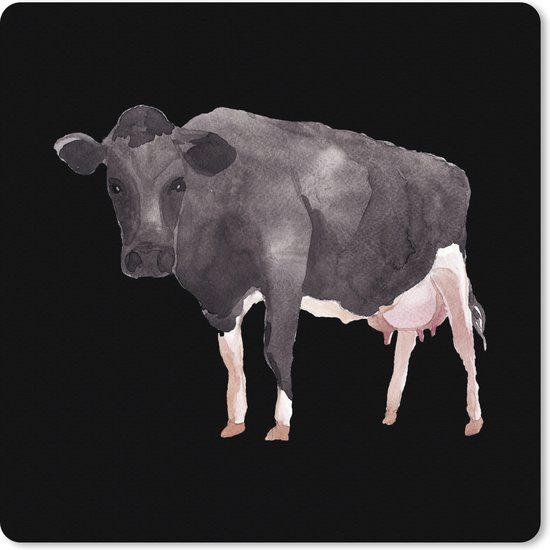 Muismat XXL - Bureau onderlegger - Bureau mat - Koe - Zwart - Wit ...