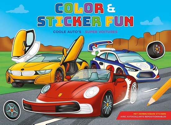 Color & Sticker Fun - Coole auto's / Color & Sticker Fun - Super ...