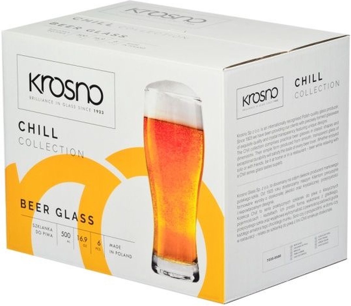 Krosno Chill Bierglazen - 500 ml - 12 stuks | bol.com