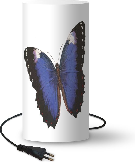 Lamp Vlinders - Illustratie van blauwe vlinder met zwarte randen lamp ...