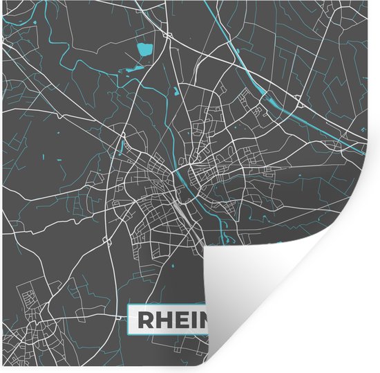 Muurstickers - Sticker Folie - Duitsland – Blauw – Rheine – Stadskaart ...