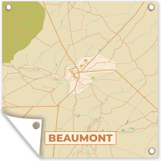Tuinposters Beaumont - Plattegrond - Stadskaart - Vintage - Kaart ...