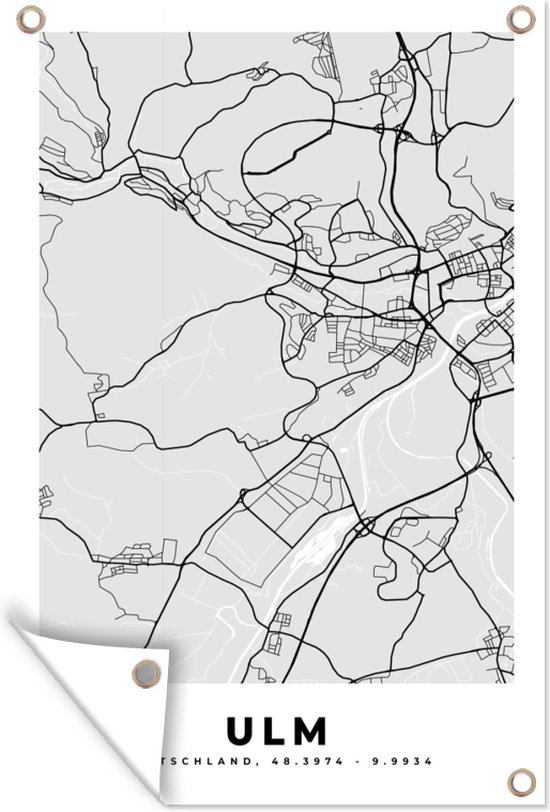 Décoration murale Allemagne - Carte - Carte - Ulm - Plan de la ville ...