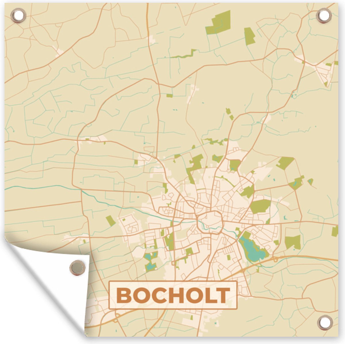 Tuinposters Plattegrond - Bocholt - Stadskaart - Vintage - Kaart ...