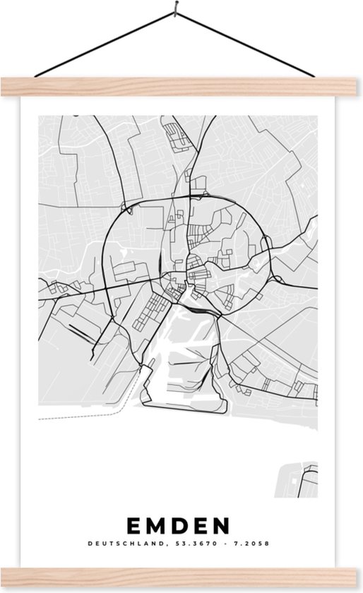 Schoolplaat - Stadskaart - Emden - Kaart - Duitsland - Plattegrond ...