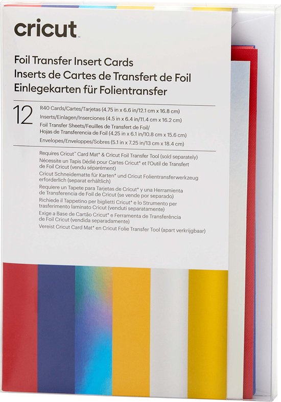 Cricut R40 Insteekkaarten met Folie 12,1x16,8cm – Celebration (12 stuks ...