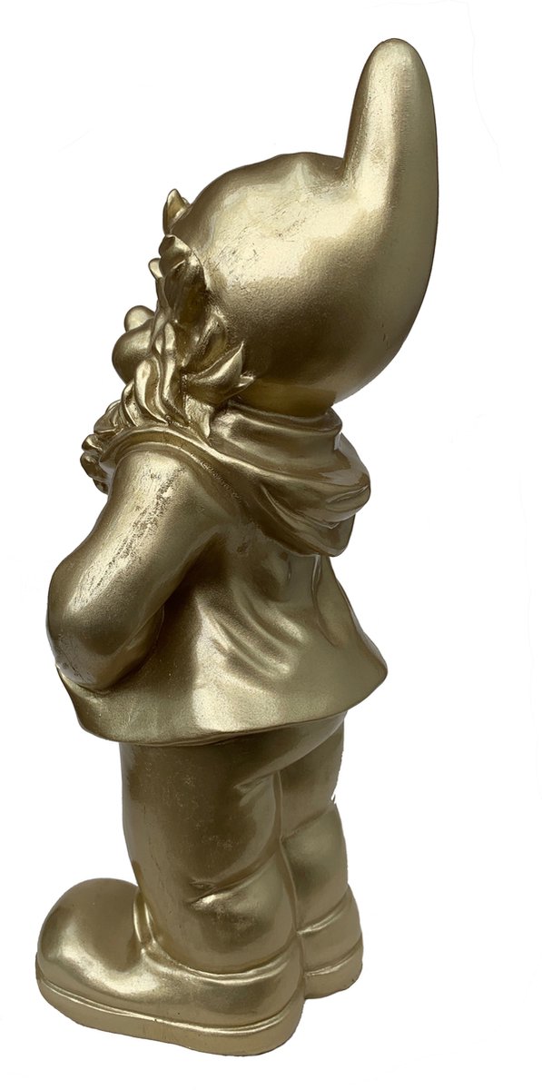 ShineHoly -Goude Tuinkabouter -Middelvinger Tuinbeeld Kabouter 32 cm ...