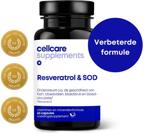 CellCare Resveratrol & SOD - 60 capsules - Antioxidant | bol