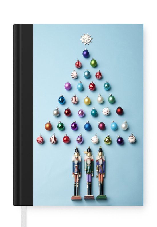 Cahier - Cahier d'écriture - Un sapin de Noël fait de boules sur fond ...