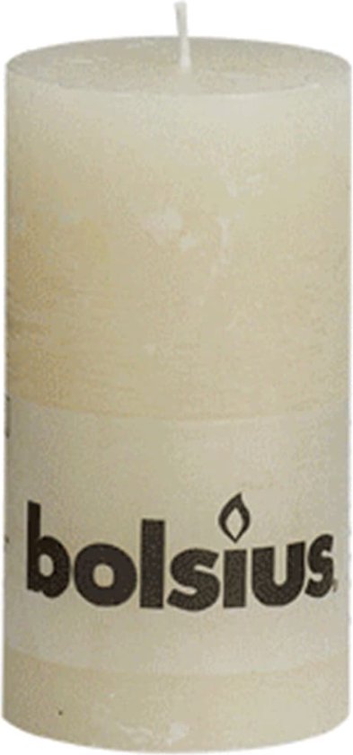 Bolsius Rustieke Stompkaarsen 130 x 68 mm 6 stuks ivoor | bol.com