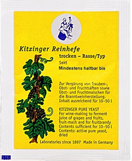 Korrelgist Kitzinger Champagne voor 50 l - wijngist - droge wijngist ...