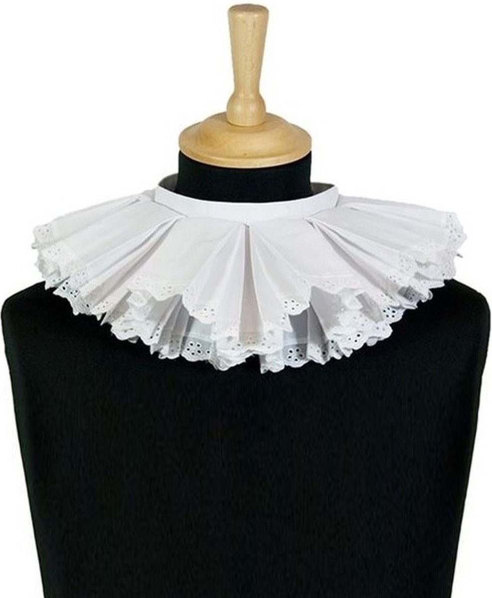 Luxe Pieten kraag wit geborduurd - Witte Piet verkleed kraag voor ...