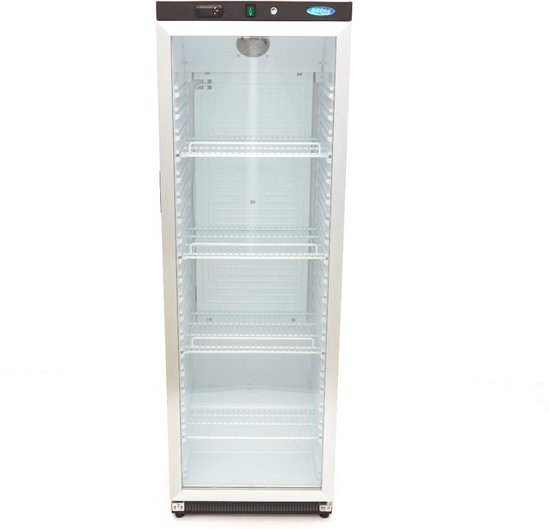 Maxima Koelkast 400 L Zwart met Glazen Deur - 4 Verstelbare Roosters ...