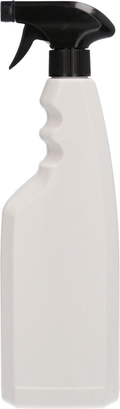 6x 750 ml Multi Triggerfles / sprayfles HDPE wit + Trigger spraypomp zwart - Set van 6... | bol