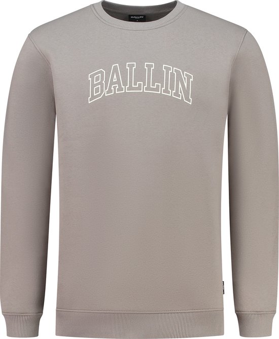 Ballin Amsterdam - Heren Regular fit Sweaters Crewneck LS - Taupe ...