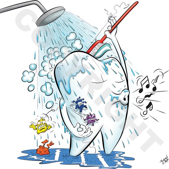 Tandarts Cartoon op plexiglas - Uniek ontwerp - Roland Hols - Wassende ...