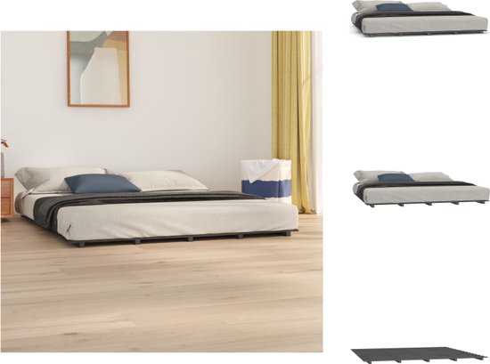 vidaXL Houten Bedframe - Massief grenenhout - 200 x 160 x 5 cm ...