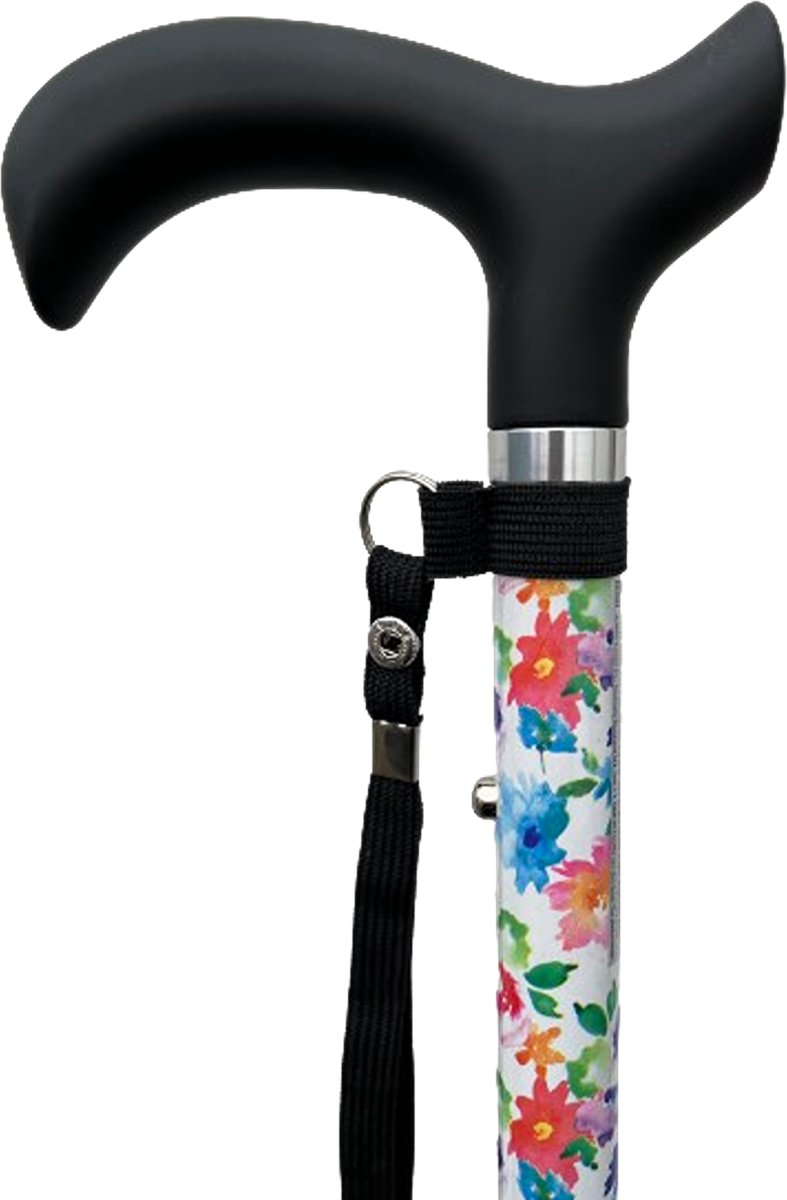 Wandelstok opvouwbaar Bloemen met ergonomisch comfort handvat en ...