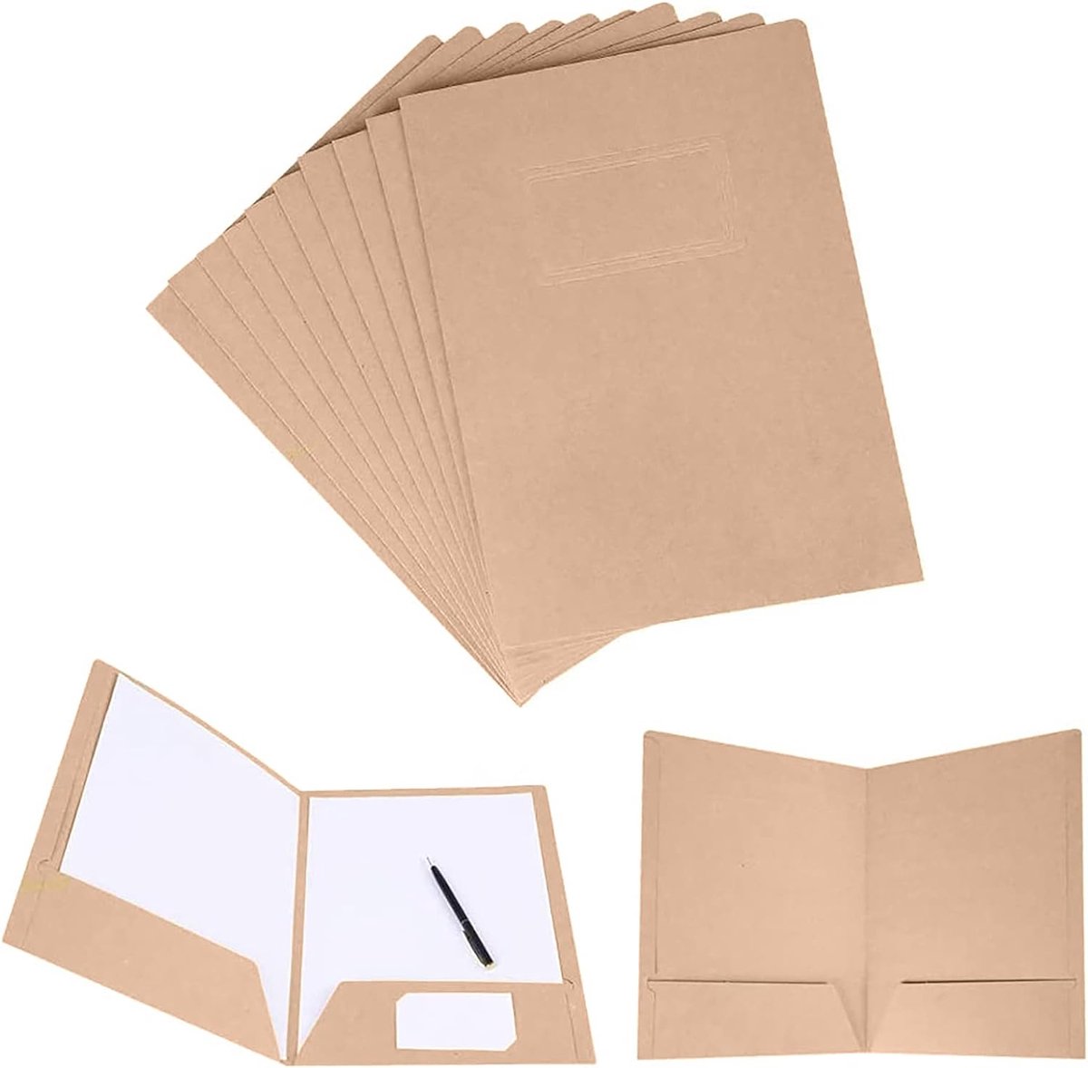 Mappen voor Documenten, 12 Stks A4 Kraftpapier Map, Bestandsmap A4 ...