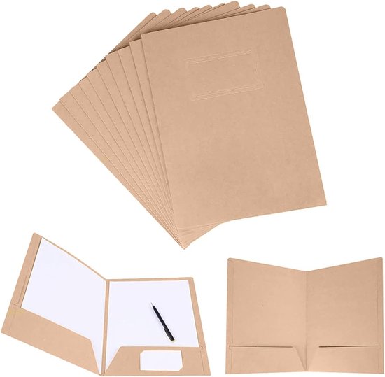 Mappen voor Documenten, 12 Stks A4 Kraftpapier Map, Bestandsmap A4 ...