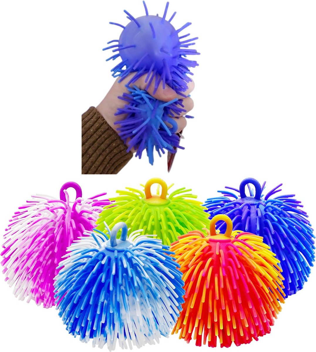 Pufferbal met Spikes 1 exemplaar - Knijpbal voor de hand - Fidget ...