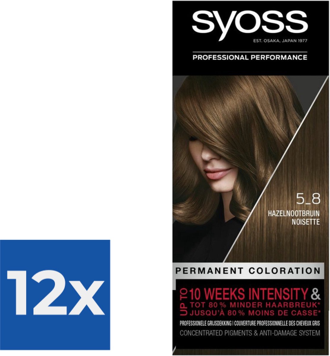 SYOSS Color baseline 5-8 Hazelnootbruin - 1 stuk - Voordeelverpakking 12 stuks | bol