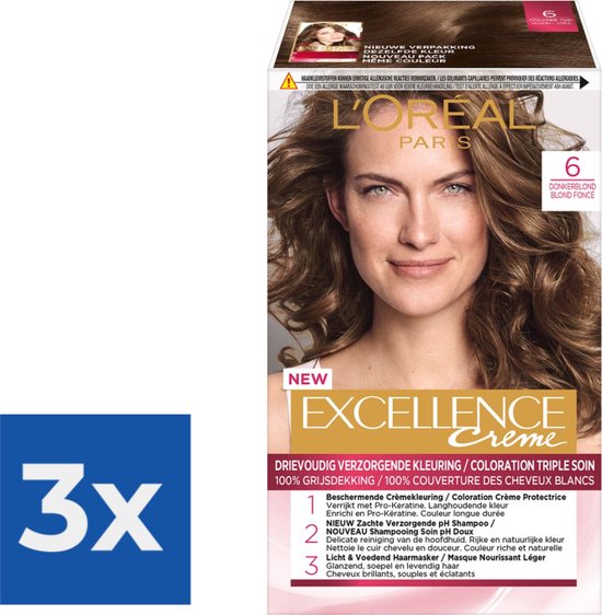 L'Oréal Paris Excellence Crème 6 - Donkerblond - Haarverf ...