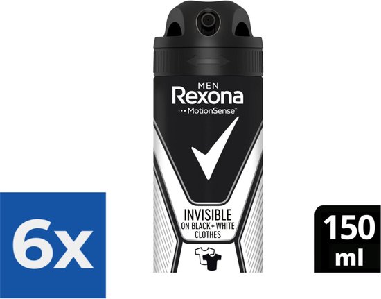Rexona Men Invisible Black+White Anti White Marks Deodorant - 150ml ...