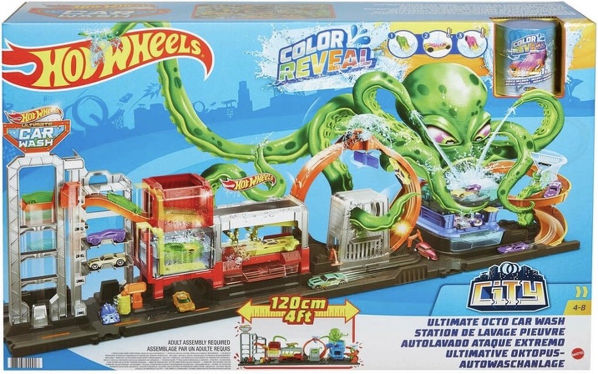 Hot Wheels City Car Wash Octopus - Speelset met Octopus Arm en 1 Auto ...