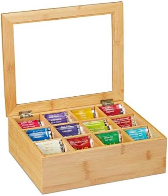 Gratyfied - Theedoos 12 Vaks - Theedoos Zwart | bol