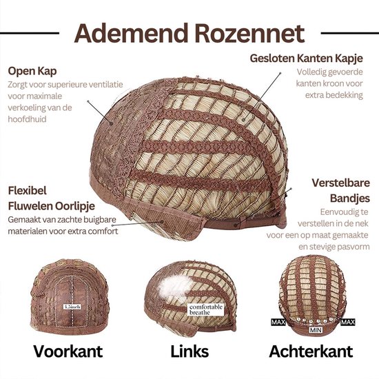 Pruiken Dames - Lang Haar - Pruik Bruin - 50 cm | bol