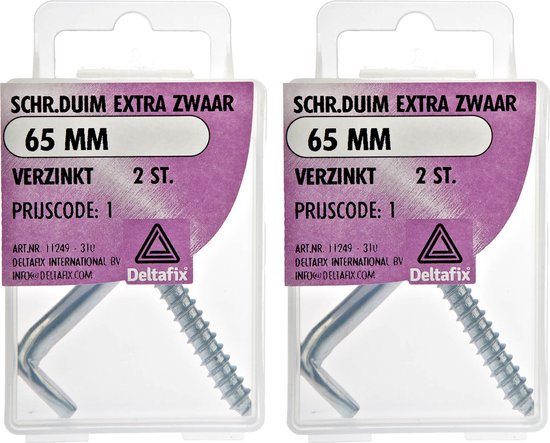 Deltafix Screw Thumbs - 4x - métal galvanisé - 65 mm - fixations ...