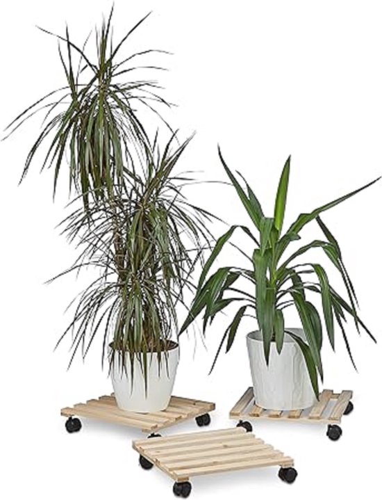 Plantenroller, bloemenroller / plantstand 35 x 35 x 7.5 centimetres Set ...