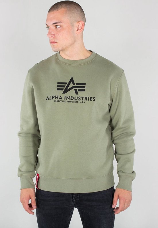 Alpha Industries Basic Sweater Olive-3XL | bol