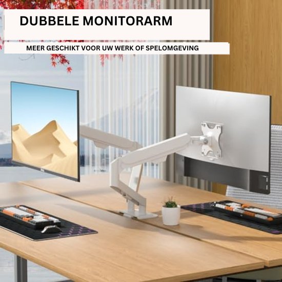 Gratyfied- Monitor Arm 2 Schermen- Monitor Arm 2 Screens- Laptop Arm ...