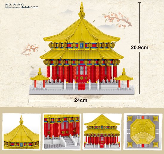 Lezi Dazheng Palace - Nanoblocks / miniblocks - Bouwset / 3D puzzel ...