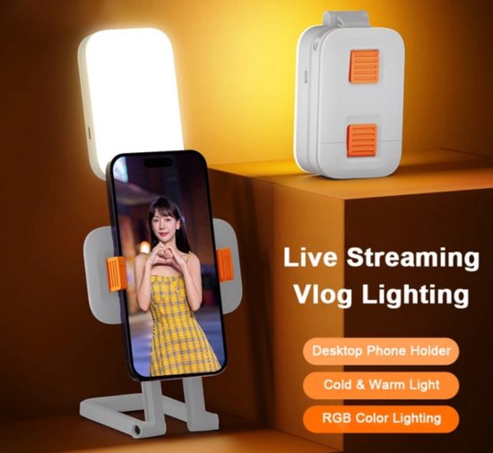 Smartphone houder - Selfistick - Vlog - LED VERLICHTING ...