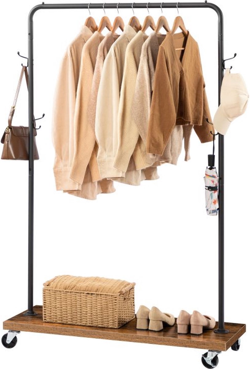 Signature Home Milan Heavy Duty Kledingrek op wieltjes - Kledingrek ...