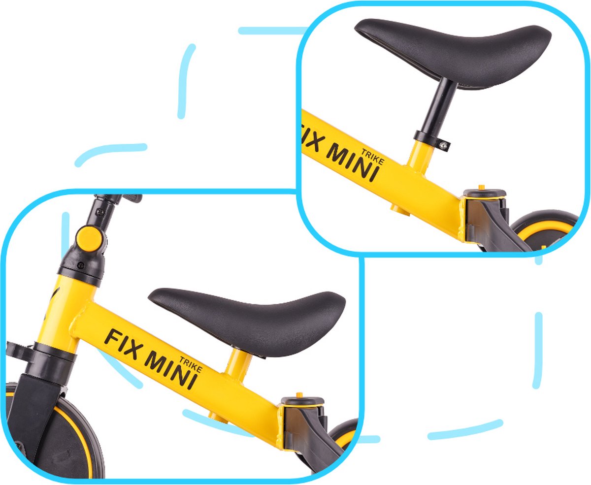 Fix Mini 3 in 1 driewieler trike met pedalen - tot 30kg - van 1,5 - 4 ...