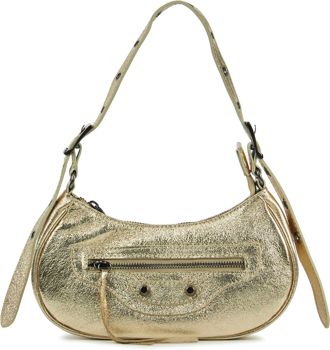 Lina Locchi Schoudertas Dames / Handtas - Leer - Britt metalic - Goud ...