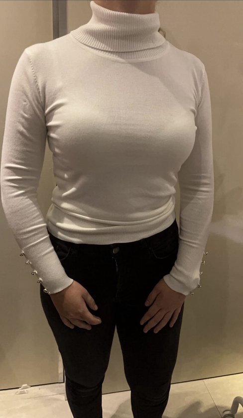 Dames witte winter coltrui | bol.com