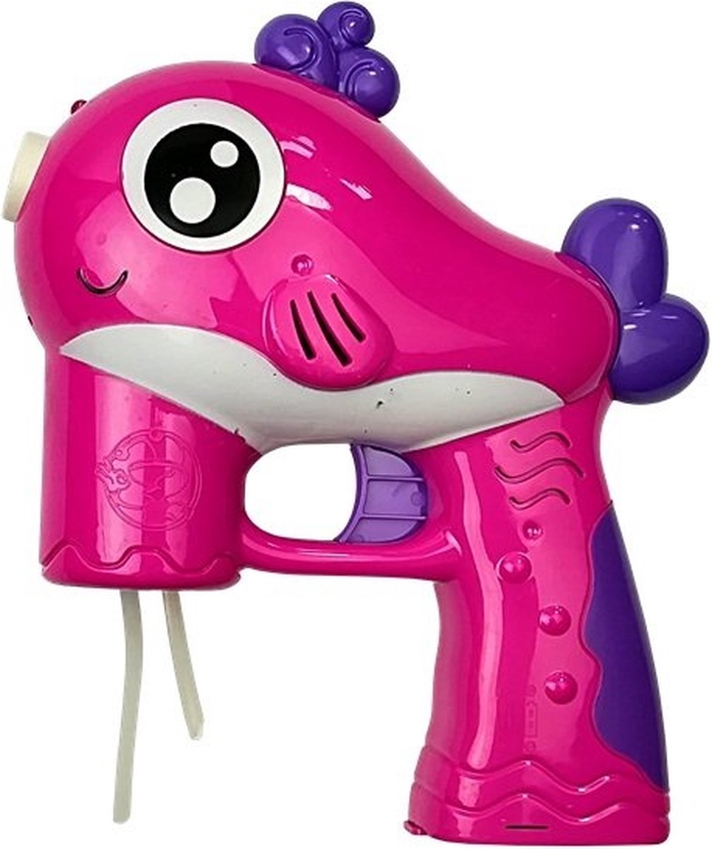 Bellenblaas pistool - dolfijn - met 2 flesjes vloeistof - roze | bol.com