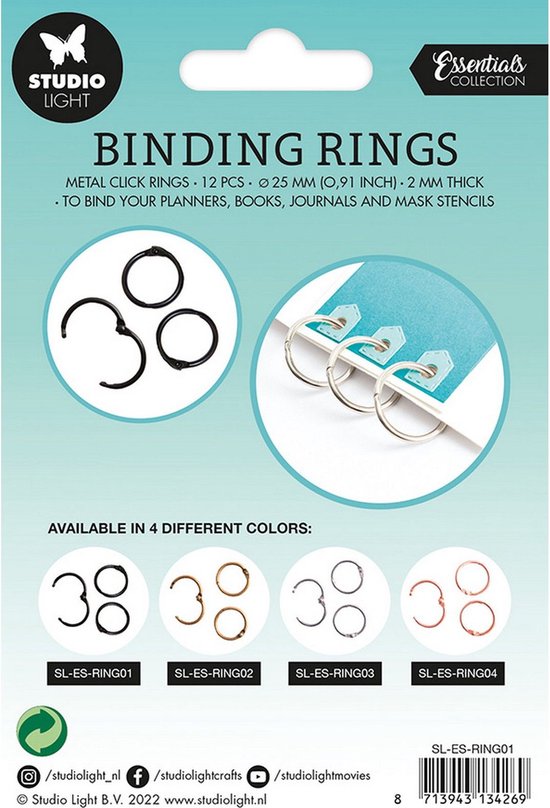 Studio Light Essentials Binding Click Rings - Black | bol