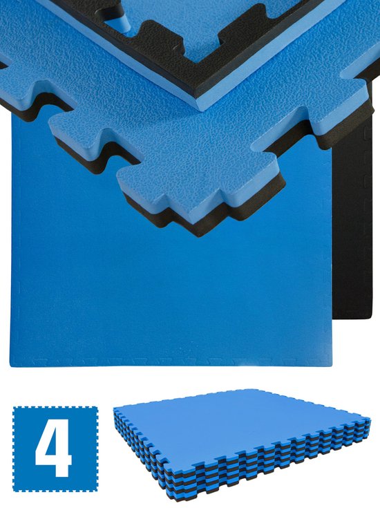 3,2sqm Profi Fitness Mat - Dikte 2,5cm - Set van 4 Training Matten ...