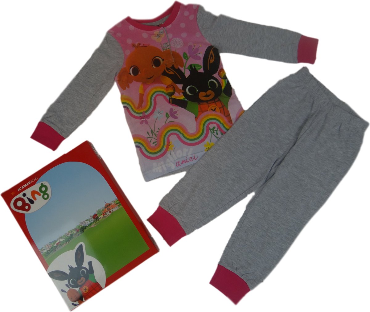 Bing pyjama grijs - Kinderpyjama - Pyjama van Bing - Slapen - Kinderen ...