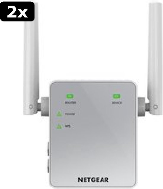 2x Netgear EX3700 - Wifi versterker - 750 Mbps | bol.com